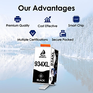 DOUBLE D 934 and 935 Ink Cartridges Compatible Replacement for HP 934XL 935XL High Yield for HP Officejet Pro 6830 6230 6835 6812 6815 6820 6220 6800 (1 Black,1 Cyan,1 Magenta,1 Yellow)
