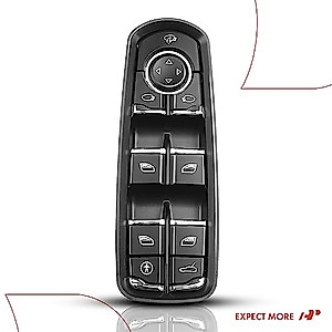 A-Premium Master Power Window Switch Compatible with Porsche Cayenne 2011-2014, Macan 2015, Panamera 2010-2015 Hatchback, Front Left Driver Side, Replace# 7PP959858MDML