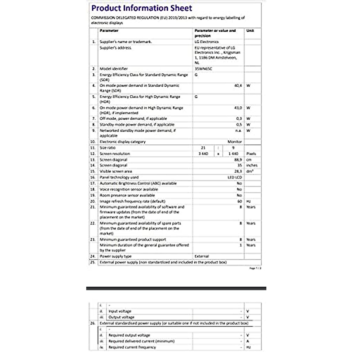 35'' Curved UltraWide QHD HDR Monitor with FreeSync™