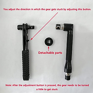 BOLWHAO 90 degree Right Angle 1/4-Inch L-shaped Socket Wrench Mini Wrench Screwdriver Bit and Socket tool 2 pieces