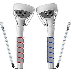 VR Accessories Handle Accessories for Gorilla Tag Uniplay Arm Extenders for Gorilla Tag Long Arms Handle Attachments for Q2 Controller Extension Beat Saber Golf Club Attachment（White）