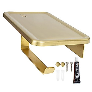 Wall Hangings 1 Set roll Holder Wall Mount Toilet Paper Holder Wall Mount Paper Towel Holders Bath Tissue Paper Towel Hanger Stainless Steel Bronze Toilet Paper Holder Towel Rack
