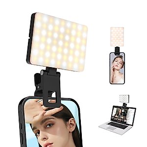Sensyne Selfie Light, Rechargeable LED Fill Light Compatible with Cellphone, iPad, Laptop, Tablet for Selfies, TikTok, Live Streaming, Video Conference, Photography, Zoom Calls