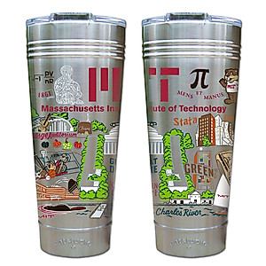 Catstudio Massachusetts Institute of Technology (MIT) of Collegiate Thermal Tumbler | Triple Wall Insulation With Non Slip Bottom | Great College Travel Cup for Water, Coffee, Tea, or Smoothies