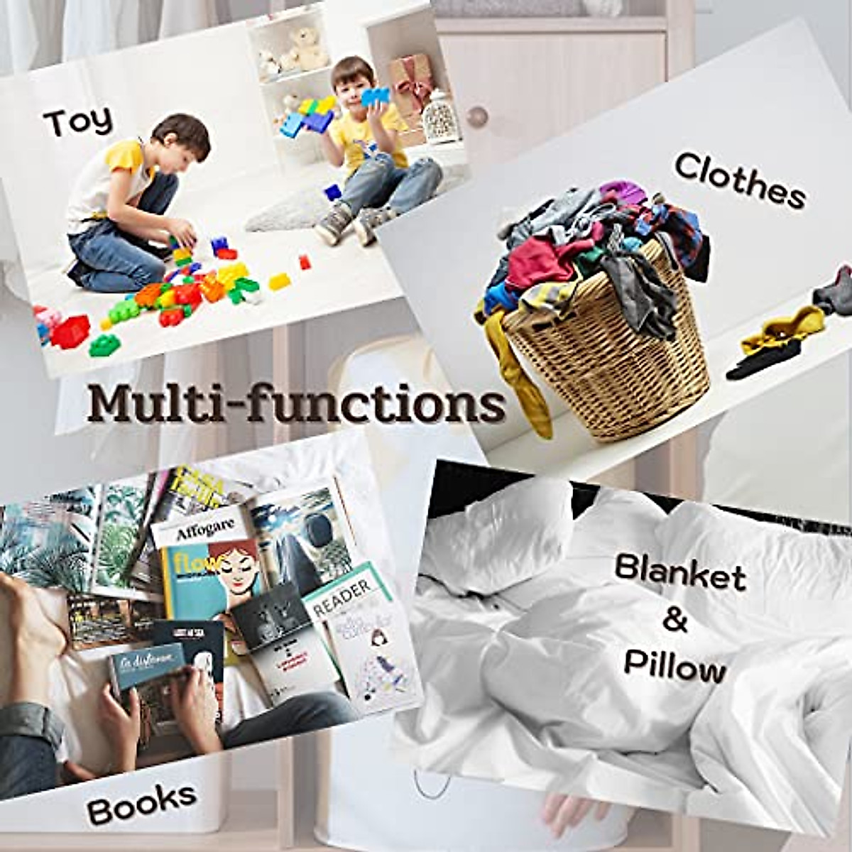 Wealthy888 Multifunction Large PEVA Blanket Storage and Organizer Bags, Folding with strap, Water and Dust Proof, Also Suitable for Comforters, Bedding, Pillow, Doll, Children Toy and Books (32.7” x 18.5”) (Green)