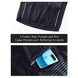 BALEAF Men's Cycling Jersey Set Bicycle Short Sleeve Mountain Bike Shirts Clothing Outfit MTB Summer UPF50+ Black/Yellow/Green Size XL