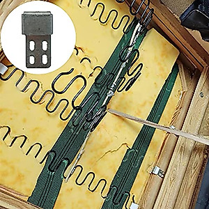 xiaozhenjida 8 Pcs Sectional Couch Clips Spring Clips Sofa Spring Repair Brackets Chair Zig Zag Springs Clips for Most Couch Spring Repair Kit