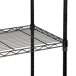 ZenStyle 5-Shelf Adjustable Storage Shelving Unit Heavy Duty Steel Organizer Wire Rack, Storage Rack with Leveling Feet for Kitchen Office Garage, 30" W x 14" D x 75" H, Black