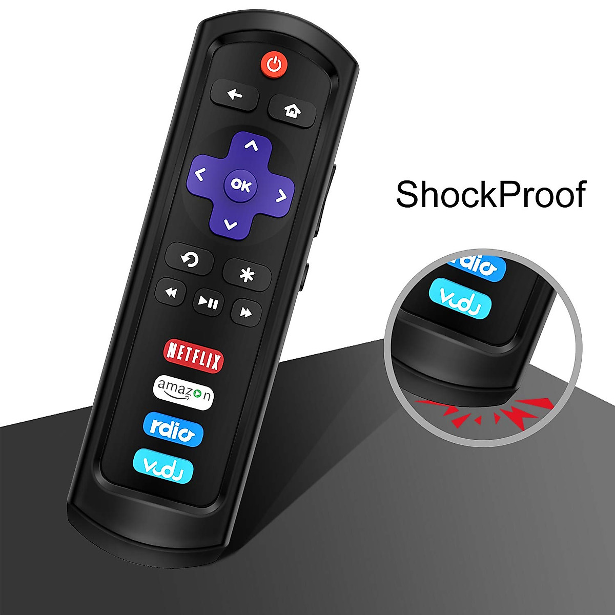 Fintie Protective Case for Roku Steaming Stick 3600R, TCL Roku TV RC280 RC282 Remote - CaseBot (Honey Comb Series) Light Weight (Anti Slip) Shock Proof Silicone Remote Controller Cover,Light Blue Glow