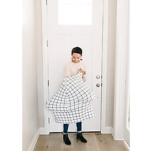 Baby Car Seat Cover Canopy and Nursing Cover Multi-Use Stretchy 5 in 1 Gift "Ledger" by Copper Pearl