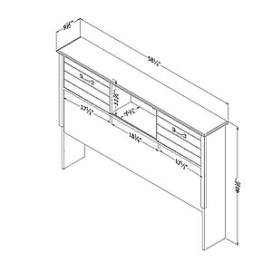 South Shore Ulysses Full Bookcase Headboard Fall Oak