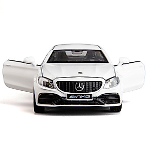 RMZ City Compatible for 1:32 Mercedes C63 AMG Model, Diecast Alloy Pull Back Toy Car with Sound and Light Toy for Girls and Boys Kids Toys Pink