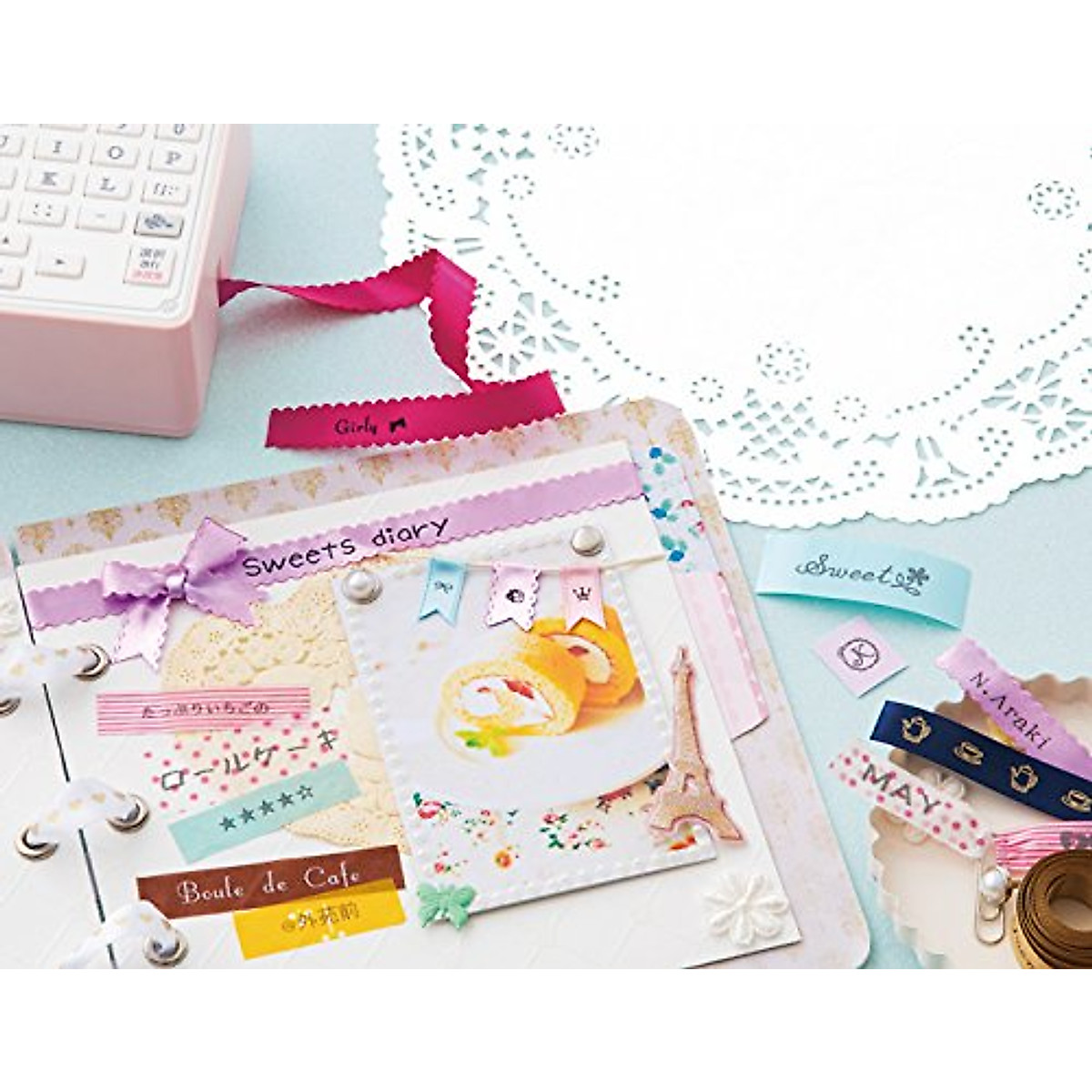 キングジム(Kingjim) King Jim SFW12VK Tepra PRO Ribbon Tape Cartridge, Naminami, 0.5 inches (12 mm), Lavender