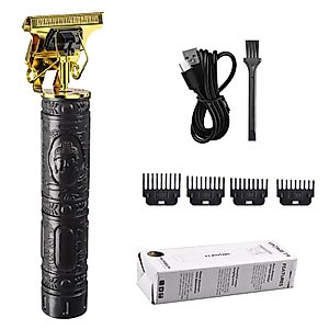 Hair Trimmer for Men, Pro T Clippers Trimmer,Professional Electric Hair Clippers Cordless Beard Trimmer Shaver Electric T Blade Hair Trimmer, Hair Clippers Cutting Grooming Kit with Guide Combs