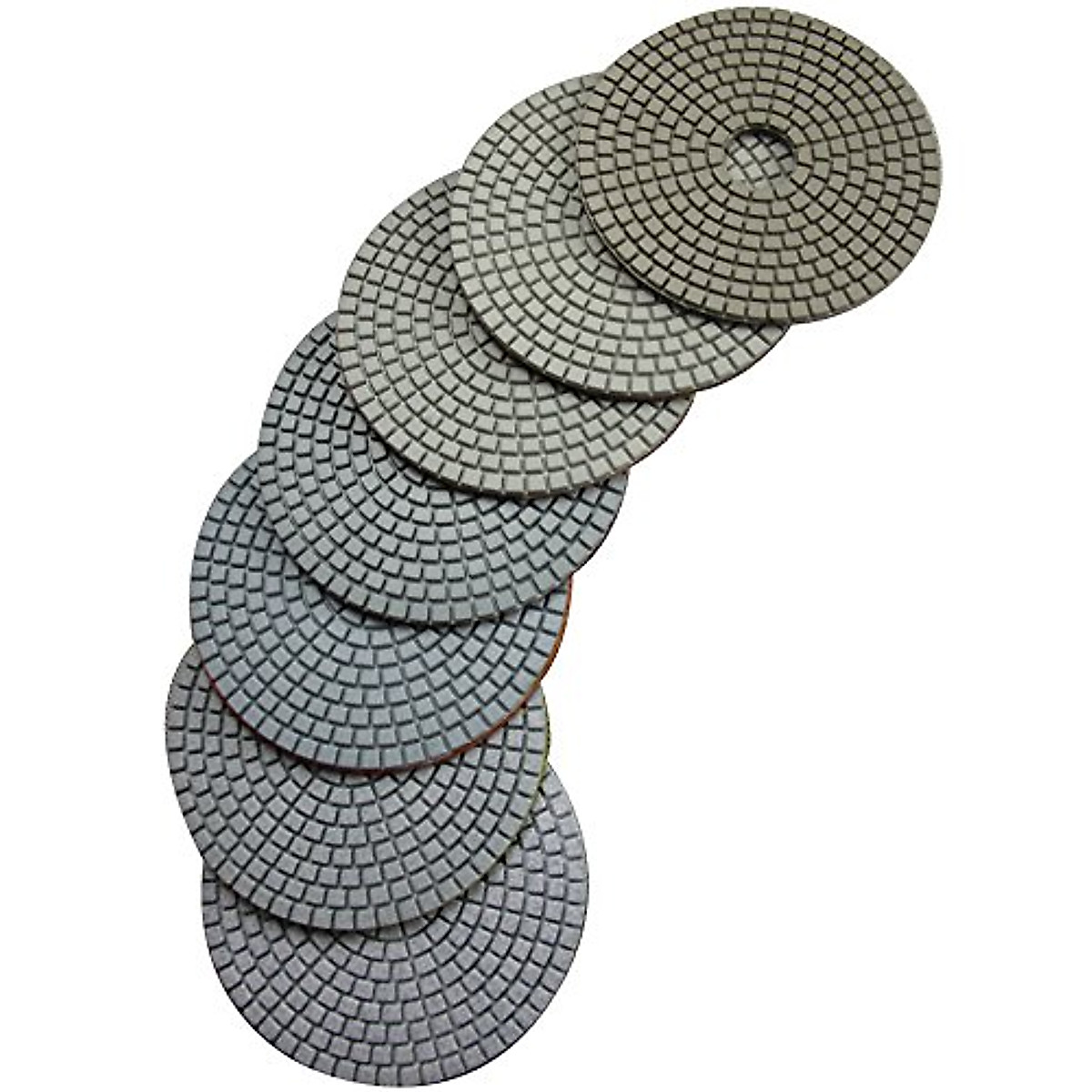 Konfor Wet 6" 7-Step Diamond Polishing Pads Flexible Sanding Tools Discs Buff