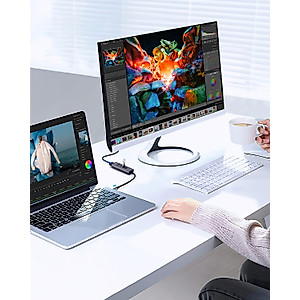 TWOPAN 5 in 1 USB C Hub with 4K HDMI, 4 USB 3.0 Ports, Multiport Adapter for Laptop, MacBook Pro/Air, iMac, iPad, Pixelbook, Thinkpad, XPS and USB-C Devices