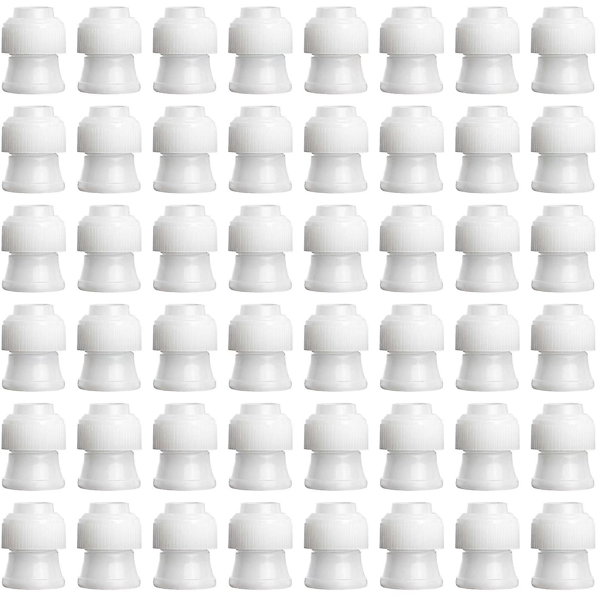 Kayaso 48-Piece Set of Standard Couplers, Use for Switch Icing Tips Structure Decorating Piping Bag