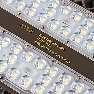 Suchace LED Parking Lot Light 200W,Street Light Dusk to Dawn with Photocell, 25000 Lumens, 5000K LED Shoebox Light, Outdoor Commercial Area Lighting Fixture(Waterproof IP65), Slip Fit Mount