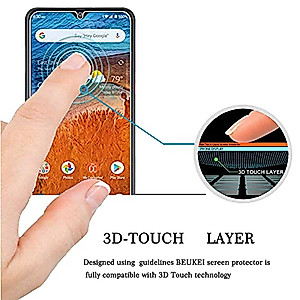 beukei (3 Pack) Compatible for ZTE Z6250 / ZTE ZMax 10 Screen Protector Tempered Glass, Touch Sensitive,Case Friendly, 9H Hardness