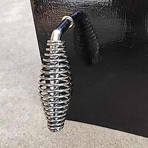 Gooyoou 5" Stainless Spring Handle with 1/2" Steel Rod for BBQ pits Trailers, Custom Metal Projects, Custom Built Grills, Smokers, Pits, Wood Stoves,cabinets