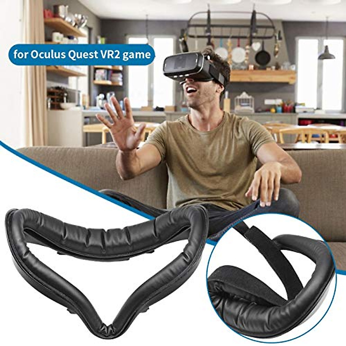 N/W Face Mask Cover,Silicone VR Face Cover for Oculus Quest2 VR Eyewear Steam Waterproof Face Moisturizing Beautity Mask