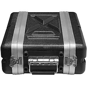 Seismic Audio - SALWR2S - Lightweight 2 Space Compact ABS Rack Case - 2U PA DJ Amp Effects Shallow Rack Case