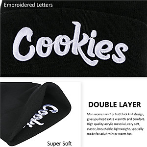 Men Winter Beanie Hat, Womens Knitted Slouchy Beanies Cuffed Skull Cap Warm Ski Hat