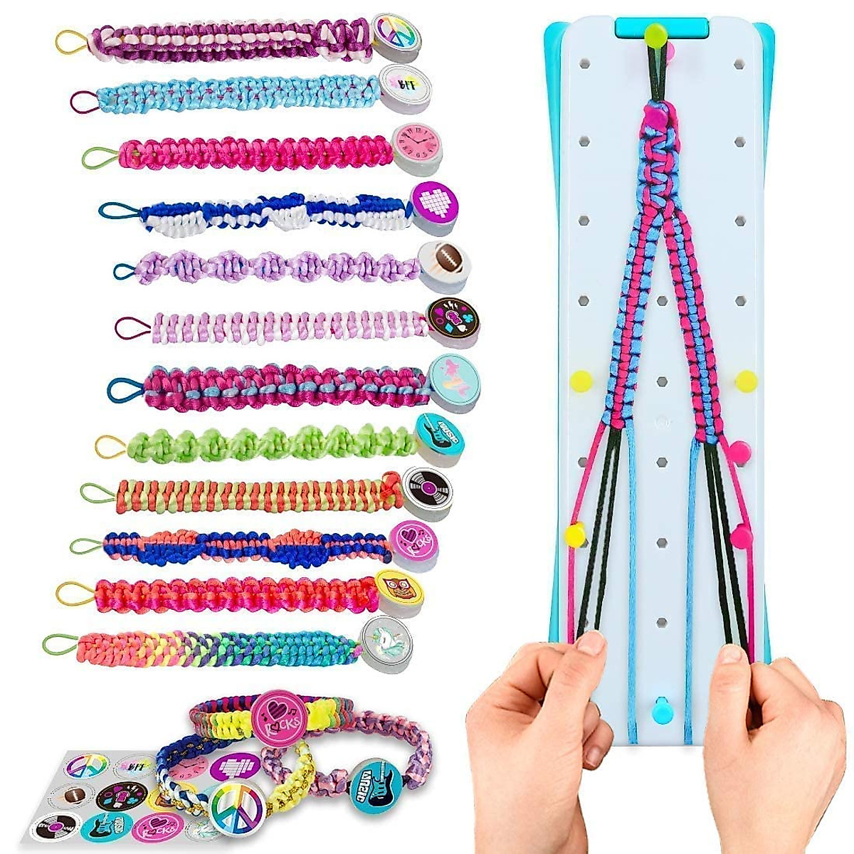 VERTOY Friendship Bracelet Kit and Pop Beads Jewelry Making Kit for Girls, STEM Arts and Crafts Toys for 3-10 Year Old Girls, Best Birthday Gifts for Girls and Toddlers, Value 2 Packs