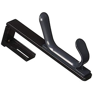 Recycled Cubicle Coat Hook, 2 Hook, Plastic, Charcoal