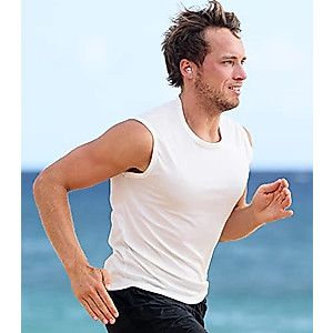 eleror Invisible Wireless Blue Tooth Earbuds Mini Earpiece Small Ear Buds Semi in-Ear Headphone Touch Control for Work, Home, Music, Audiobooks and Podcasts(Ivory)