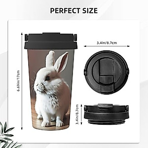 WANGZHAO cry white rabbit Print Double Wall Stainless Steel Vacuum Insulated Tumbler Cup Home Thermal Cup