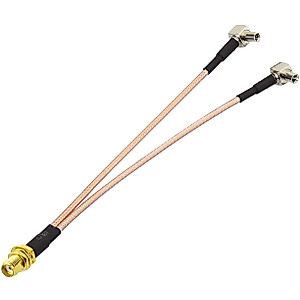 Bingfu Cellular 4g LTE SMA Antenna - with TS9 Splitter Cable - Compatible with Verizon AT&T T-Mobile Sprint 4G LTE Mobile Hotspot MiFi Router Cellular Mobile Broadband Modem USB Modem Dongle Adapter