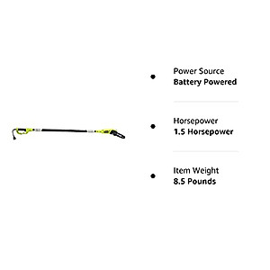 Ryobi RY43160 6 Amp Pole Chainsaw, Battery Powered