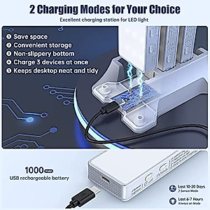 30-LED Closet Light with Charging Station, Motion Sensor Under Cabinet Lights, Wireless USB Rechargeable Kitchen Night Lights, Battery Operated Light for Wardrobe,Cabinet,Cupboard-4Pcs