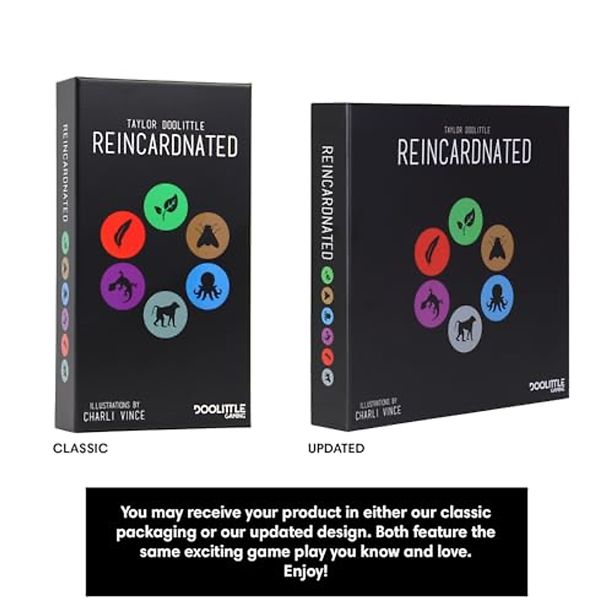 Doolittle Gaming Reincardnated A Turn-Based Deck Drafting Card Game - Strategy Party Game for 2-6 Players on Family Game Night