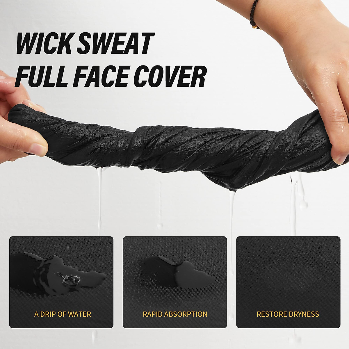 Balaclava Summer Protection Face Mask Breathable Motorcycle Hood Helmet Liners Outdoor Cycling Hiking Sports Black