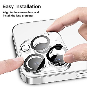 JETech Camera Lens Protector for iPhone 14 Pro 6.1-Inch and iPhone 14 Pro Max 6.7-Inch, 9H Tempered Glass, Anti-Scratch, Case Friendly, Does Not Affect Night Shots, HD Clear, 3-Pack