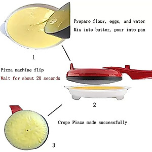 8" Electric Crepe Maker, Portable Crepe Maker Cordless Crepe Pan Maker Griddle Crepe Pan with Non-Stick Coating for Crepes, Blintzes, Pancakes, Bacon, Tortillas