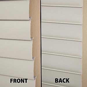 2-inch Flat Slat Faux Wood Cordless Room Darkening Blind for Windows - Starting at $18.97 - (Over 1,000 Custom Sizes) Faux Wood Blinds, Window Blinds Cordless, Gray - 22" W x 60" H