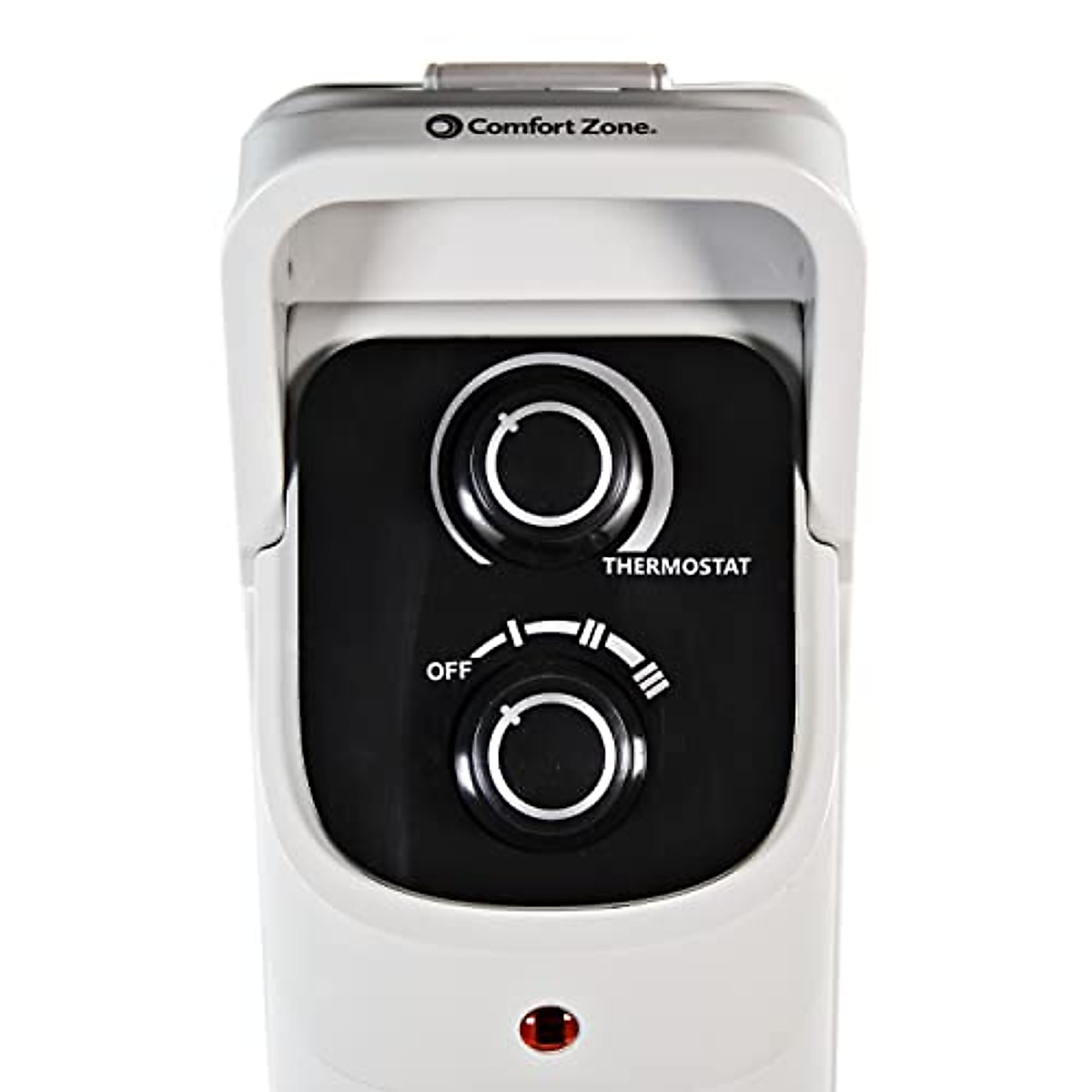 Comfort Zone Oil-Filled Radiator Space Heater, Radiant, Electric, Never Refill, Adjustable Thermostat, Tip-Over Switch & Overheat Protection System, Ideal for Home, Bedroom, & Office, 1,500W, CZ8008N