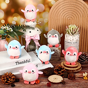 Kasyat 12 Pieces Mini Plush Penguin Stuffed Toys Animal, Cute Small Baby Penguin Stuffed Doll Keyholder Bag Pendant Valentine's Day Birthday Party Favor Present for Boys Girls(Likable Style)