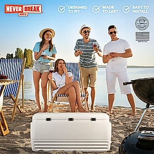 NeverBreak Parts - 3 Pack Black Igloo Cooler Hinges Replacement with Screws | High Strength Igloo Cooler Replacement Parts | Igloo Parts kit for ice chests