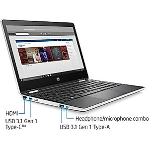 Latest 2020 HP Pavilion X360 11 2 in 1 Laptop 11.6" HD IPS Touchscreen Intel Quad-Core Pentium Silver N5000 4GB DDR4 128GB SSD + 128GB SD Card HP Audio Boost HDMI + Pen