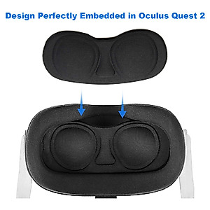 NexiGo Silicone Fit Pack and Lens Protect Cover Set for Oculus Quest 2, Fit Pack Pad with VR Lens Cover, Sweat-Proof, Non-Slip, Anti-Scratch for Oculus Quest VR Accessories Set