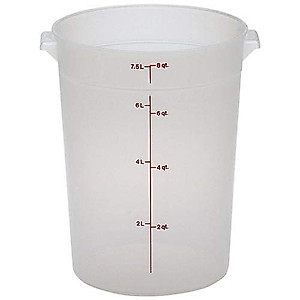 Cambro RFS8PP190 Round Storage Container 8 Qt, 6 Pack