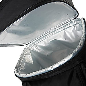 Travelers Club 18" Cool Carry 2 Section Insulated Rolling Cooler, Black