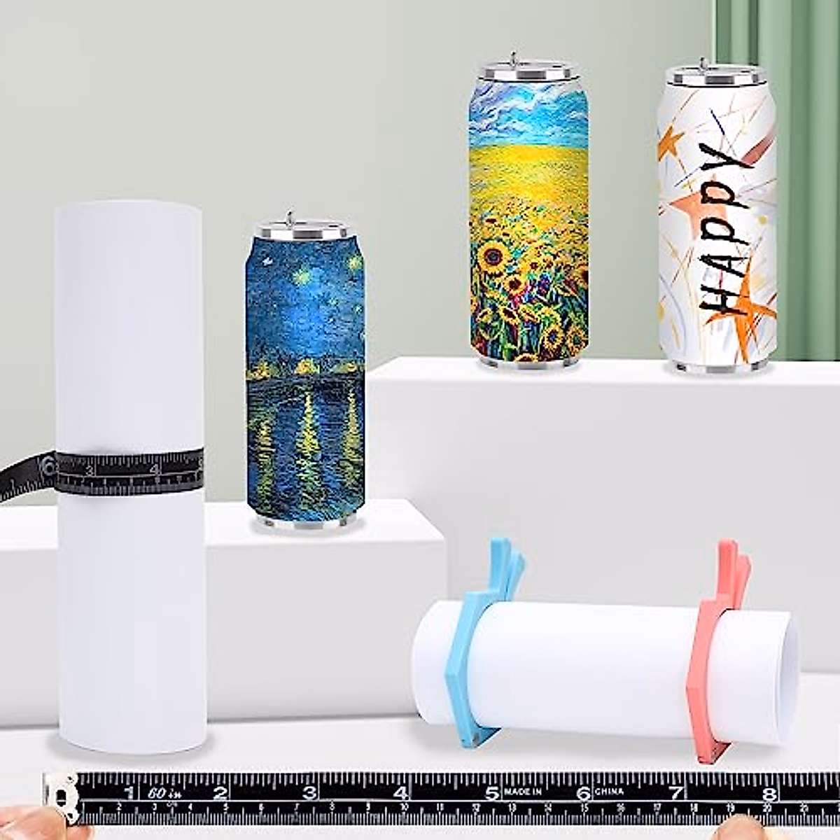 SUBANG 4 Pack Sublimation Tumblers Pinch Tumbler Clamps Perfect Clamp Grip Tool for Sublimation Paper and Tumblers