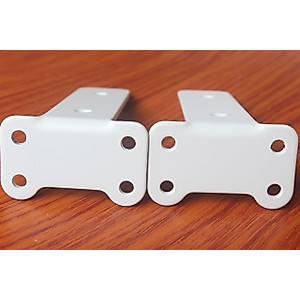 12 Pack - 5 inch White Hidden Invisible L Shelves Brackets, Floating Hidden Shelf Brackets Heavy Duty Shelf Brackets Industrial L Shelf Bracket (1/5 Inch Thicked) Iron Shelf Brackets