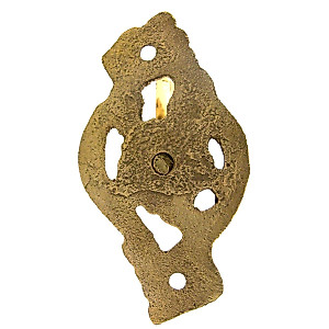 High Polished Brass 5 1/3 Inch Bracket for Oil Candles or Coat Hanger Wall Mount