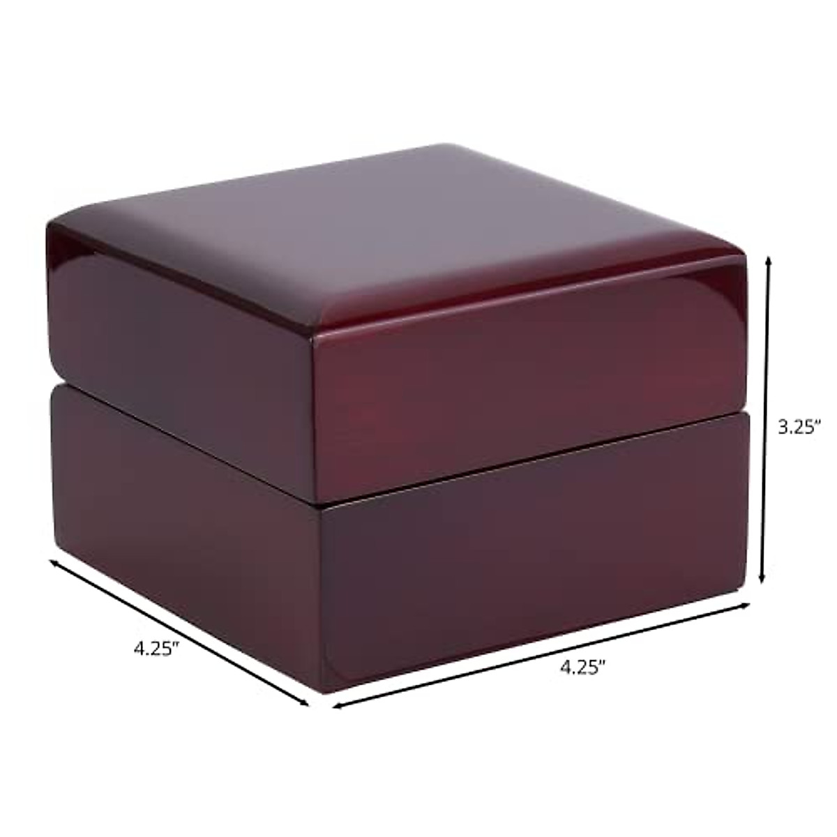 Noble Piano Wood Watch Gift Box - Luxury Single Watch Box - Comes with a Two Piece Packer and Ribbon (Mahogany)